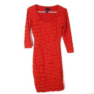 Max Studio | Dresses | Red Tiered Bandage Dress By Max Studio | Poshmark